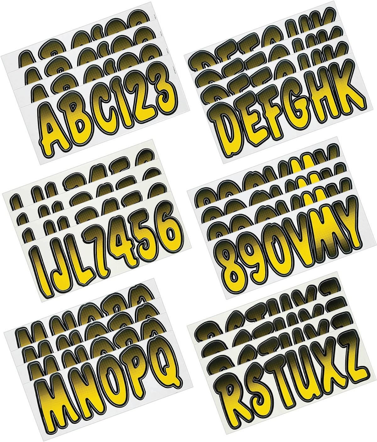 Hardline Products® YEBKG200 - Boat Lettering 3" Registration Kit ...