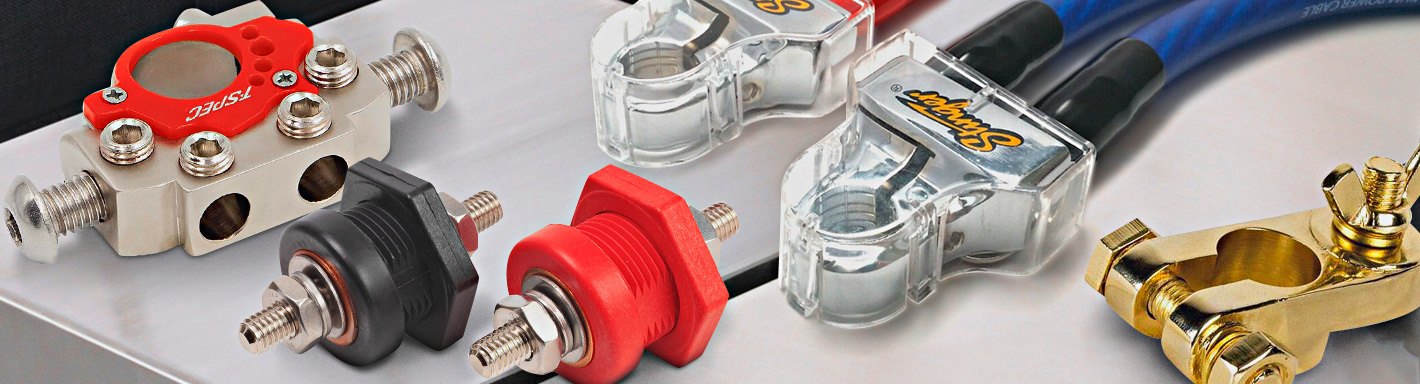 Marine Audio Battery Terminals - Positive, Negative - 4-Way, 8-Way | BOATiD