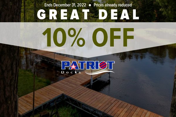 Patriot Docks® - 8' L x 4' W Low Profile Floating Platform Section ...
